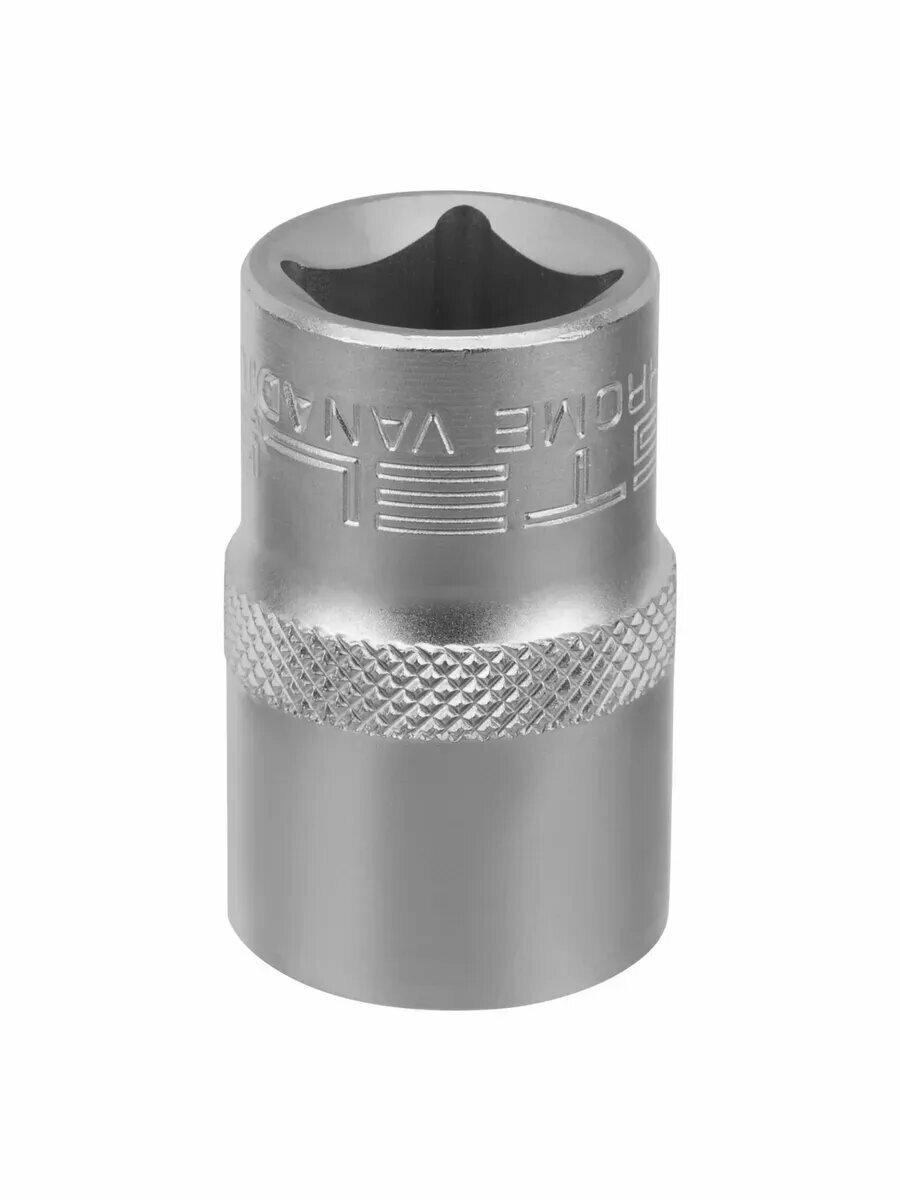 Головка торцевая 12-гранная, 17 мм, 1/2", CrV, STELS 13662