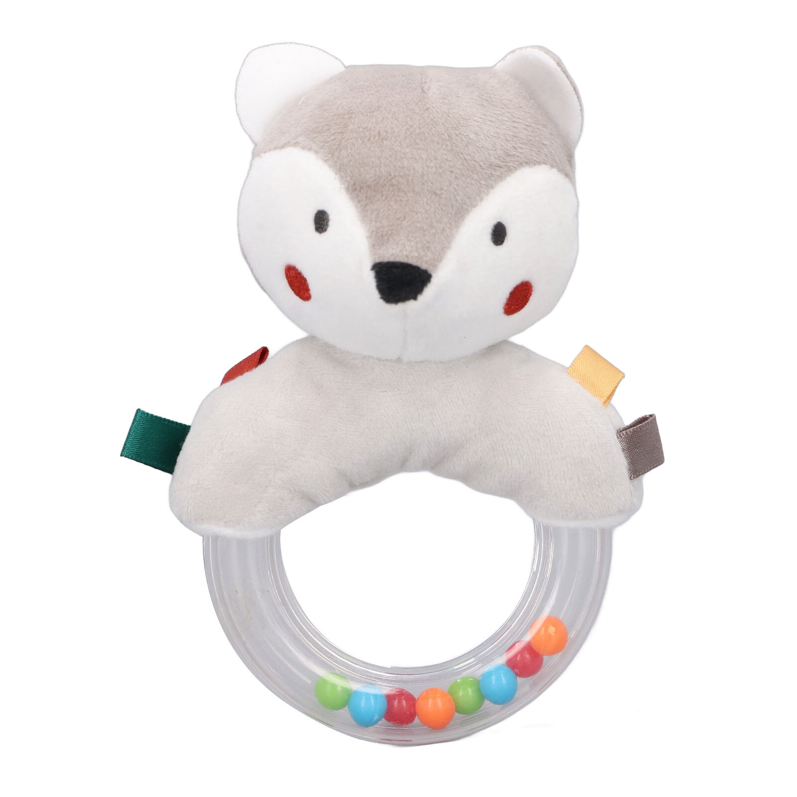 Baby Rattles Ring Toy Soft Plush Colorful Bright Color Rattle Newborn Sensory Type A