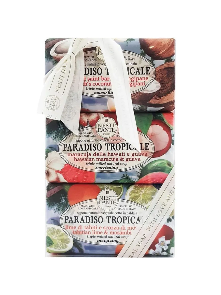 Мыло Nesti Dante Paradiso Tropicale, Натуральное "Тропический Рай", Набор: 3*250 г