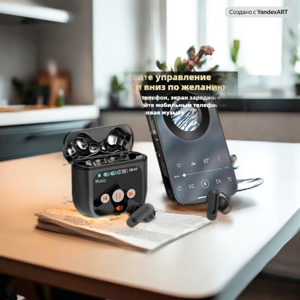 Беспроводные Наушники SE-60 TWS CGPods Водонепроницаемость с микрофоном, ENC шумоподавление с LED дисплеем/Bluetooth 5.4