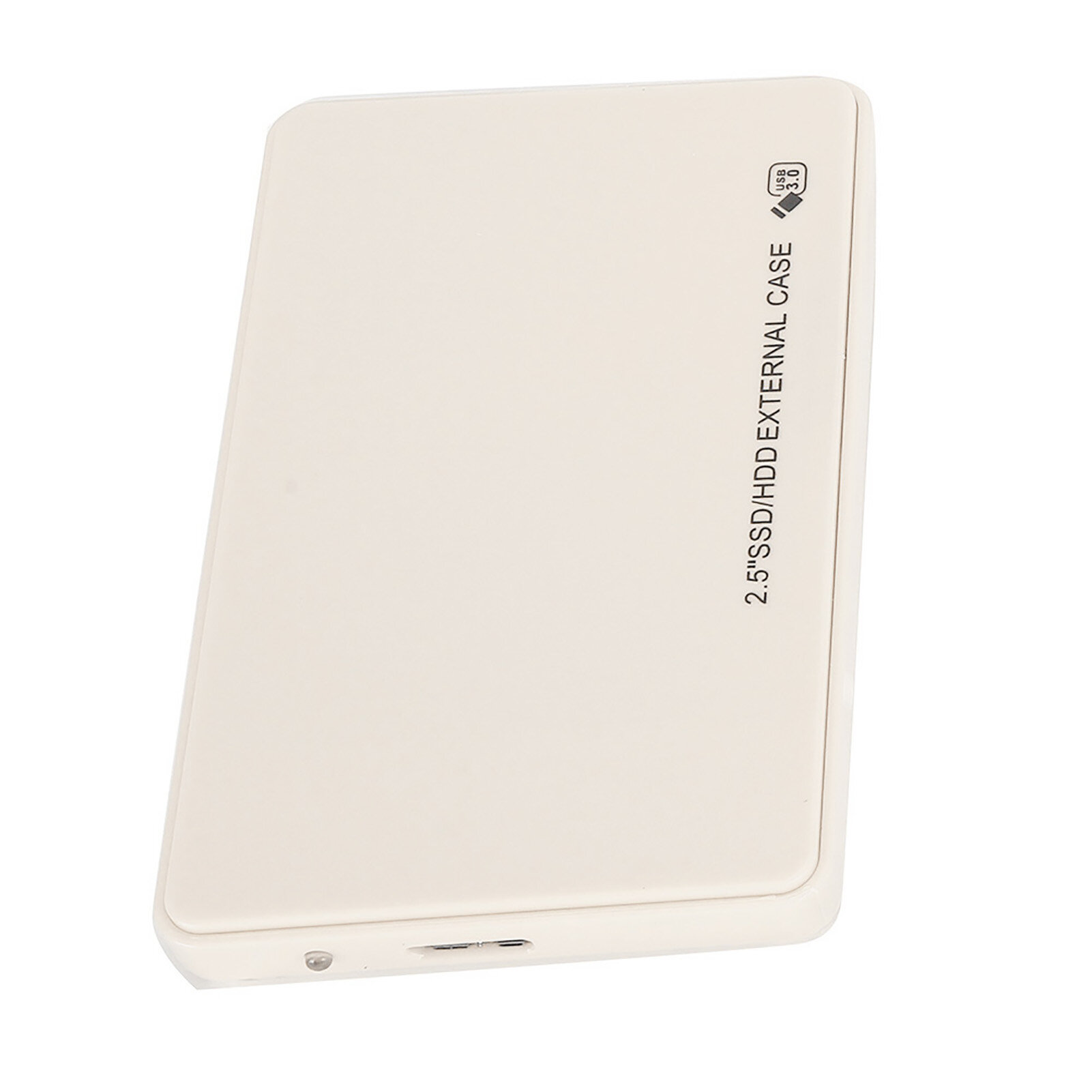 Корпус для внешнего жесткого диска USB 3.0 до SATA, 2.5", 7мм, 9.5мм, для HDD и SSD, без инструментов, белый (без жесткого диска)