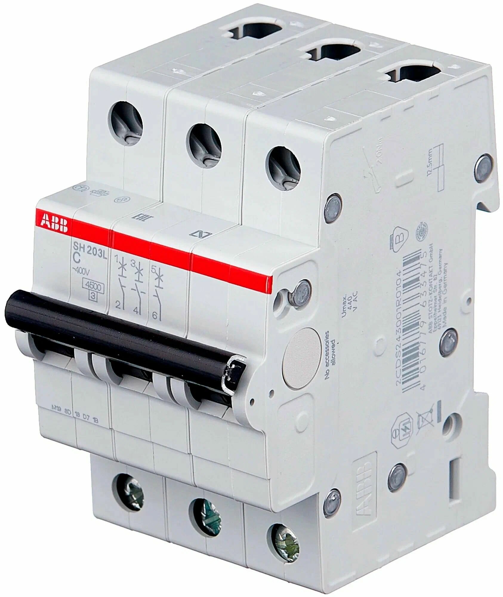 Автоматический выключатель ABB SH203L 3P, 32A, 4,5кА, C, 2CDS243001R0324