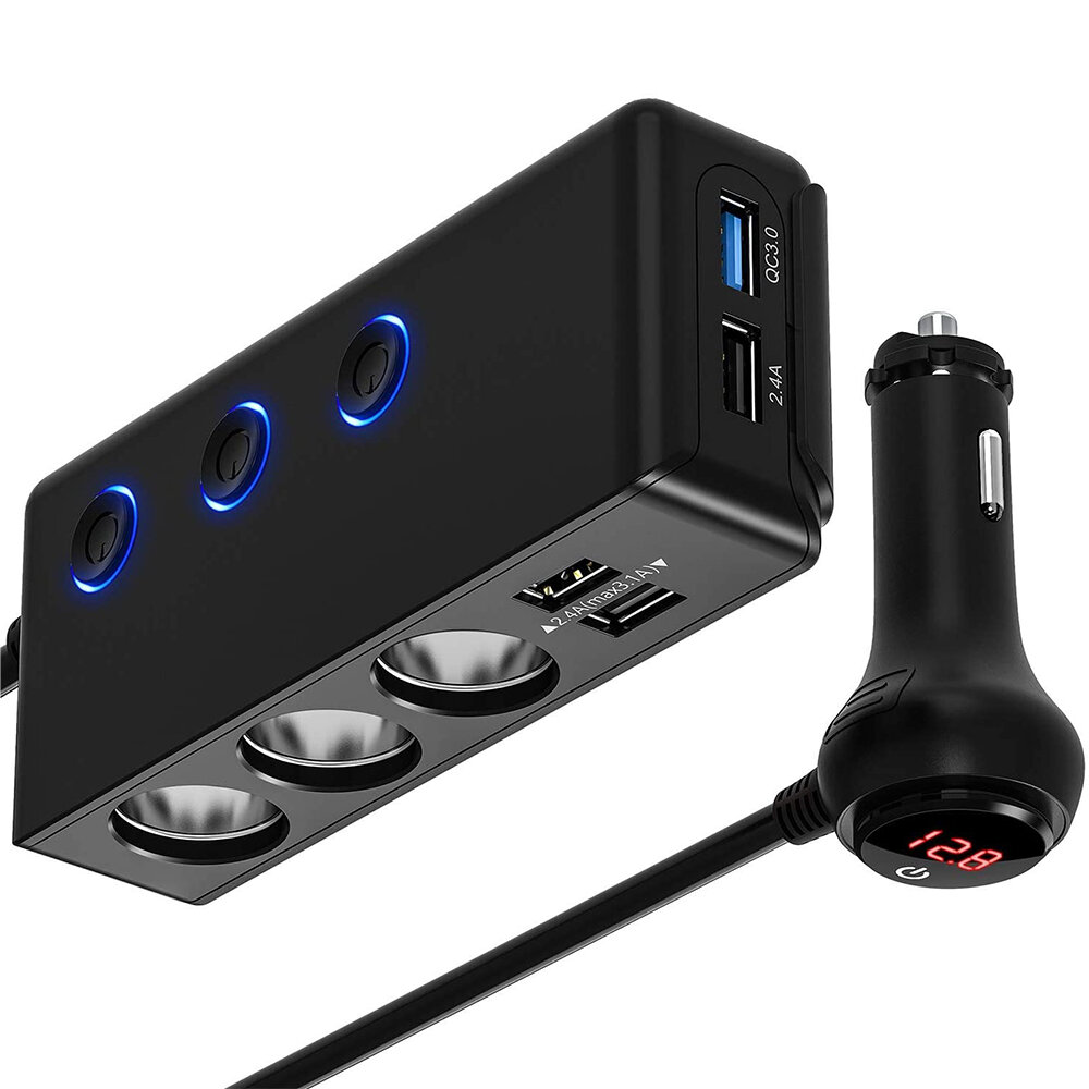 USB 12V Автомобильный прикуриватель зарядное устройство Adapte Прикуриватель Розетка Розетка Мульти Сигар Джек 12 В Автомобильная розетка USB Зарядное устройство Разветвитель вилки