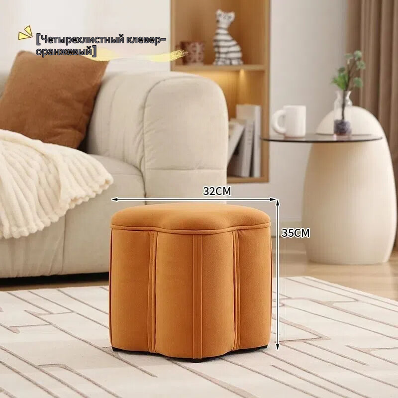 Стул-табурет Урбан "Четырехлистный Клевер", массив дерева, для хранения