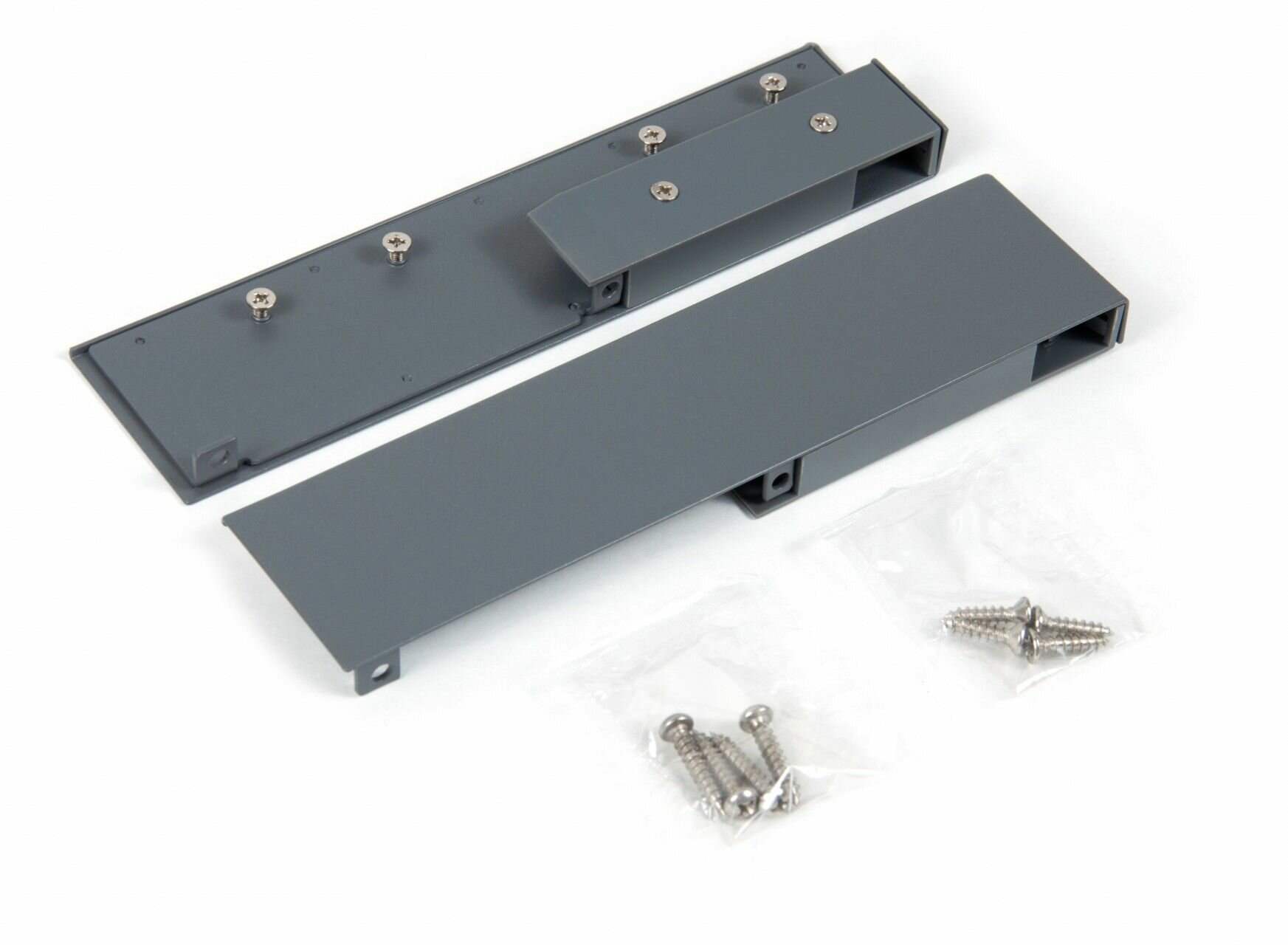 Держатель передней стенки старт высокого внутреннего с прямыми боковинами SBH64/GRPH, графитовый RAL7012