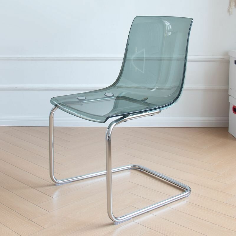 Стул офисный, гобеленовая обивка, прозрачный серый, металлический каркас