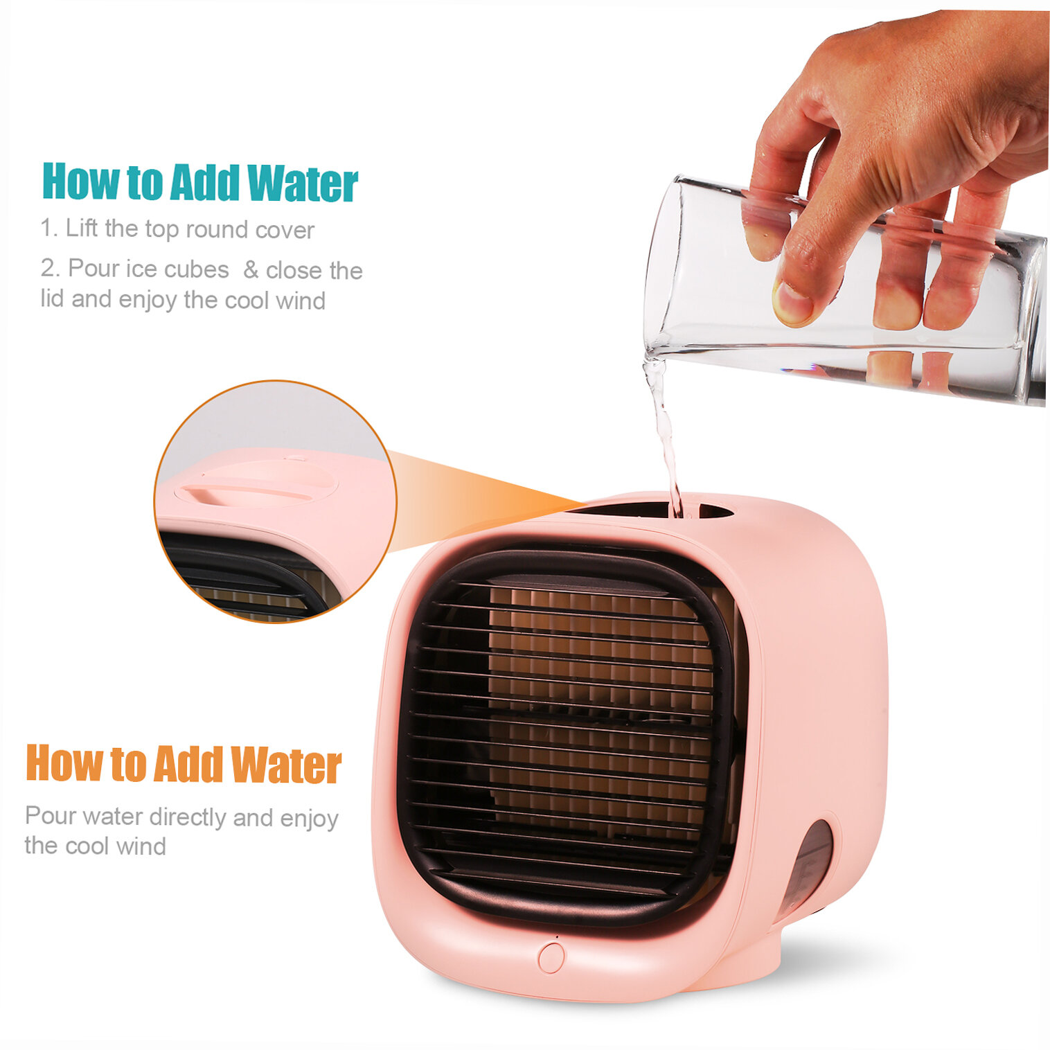300 мл настольный охладитель воздуха кондиционер вентилятор небольшой персональный USB настольный вентилятор охладитель воздуха 3 скорости вентилятор охлаждения для дома комнаты офиса
