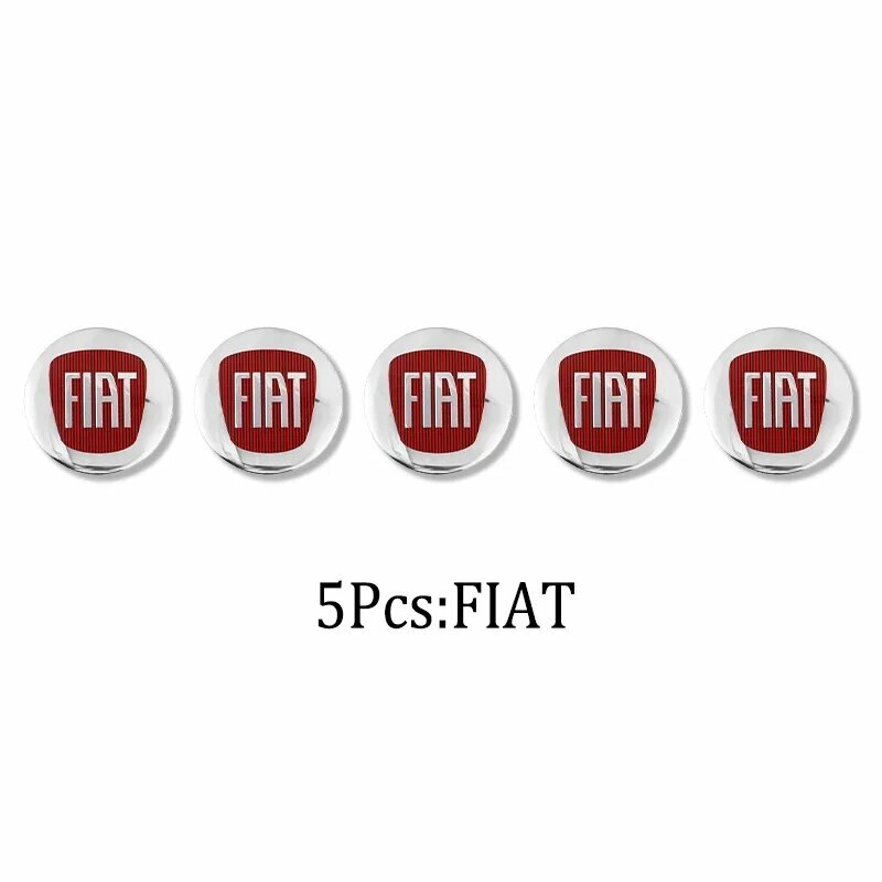 5шт. Металлические наклейки Fiat с логотипом