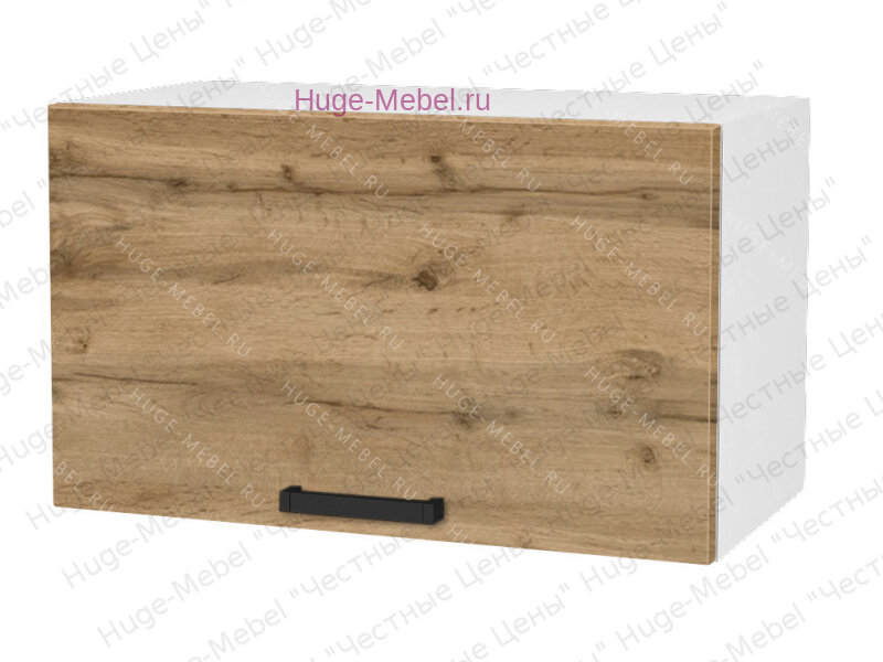 Антресольный кухонный шкаф верхний 600 Пасаденна (дуб вотан) Huge Mebel . Ширина 600 Высота 360. Кухонные шкафы