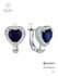 Серьги TALANT, серебро, 925 проба, родирование, фианит, , серебристый/синий