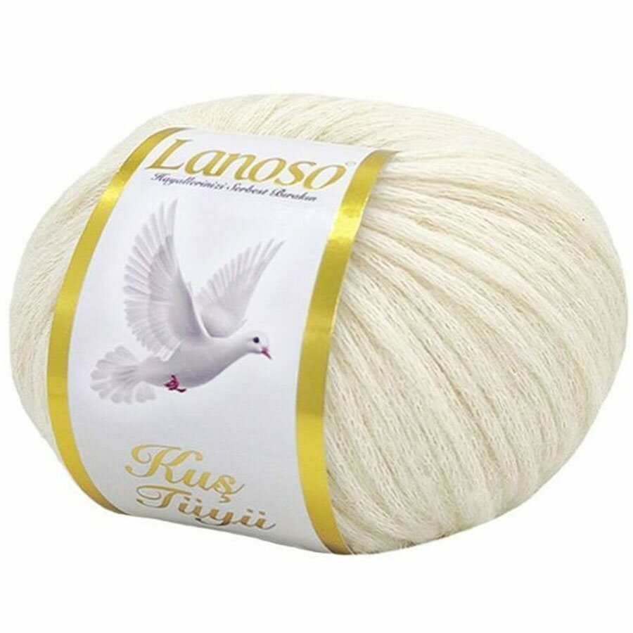Пряжа Lanoso KUS TUYU 901 молочный (10 мотков)