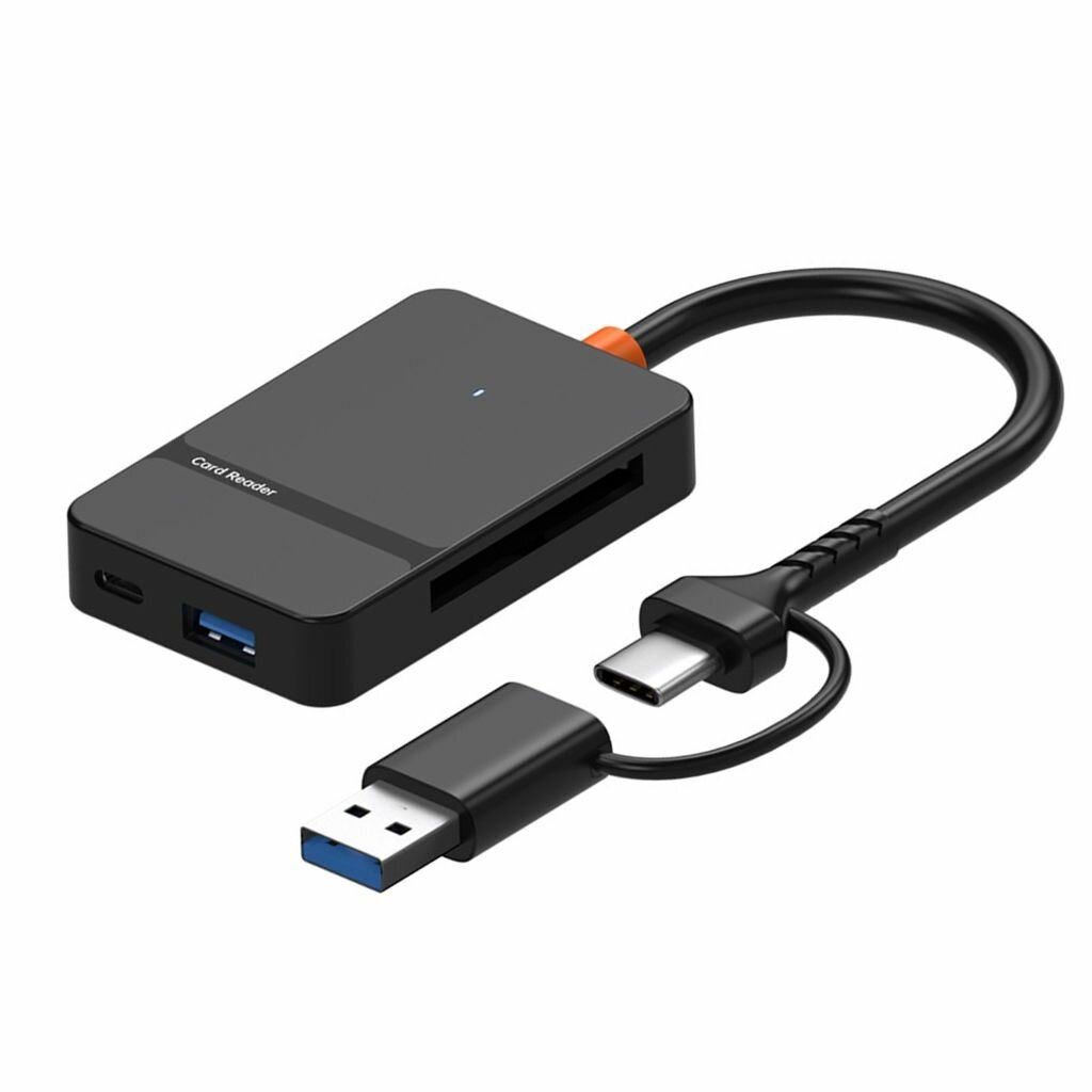 Быстрый USB C кардридер для CF MS TF карт памяти, OTG адаптер для устройств