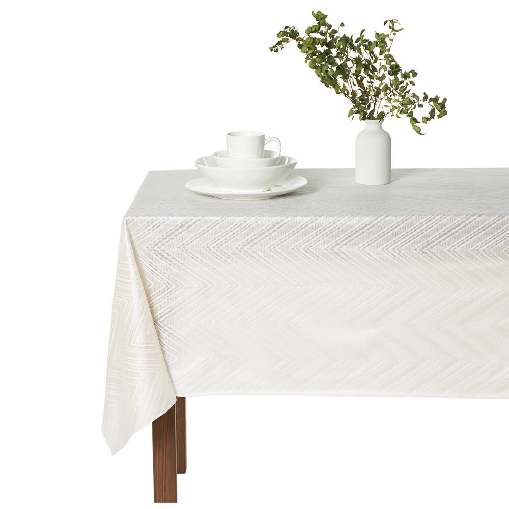 Скатерть Provance "Милк", ПВХ, ажурный рисунок, 137x180 см, бежевая