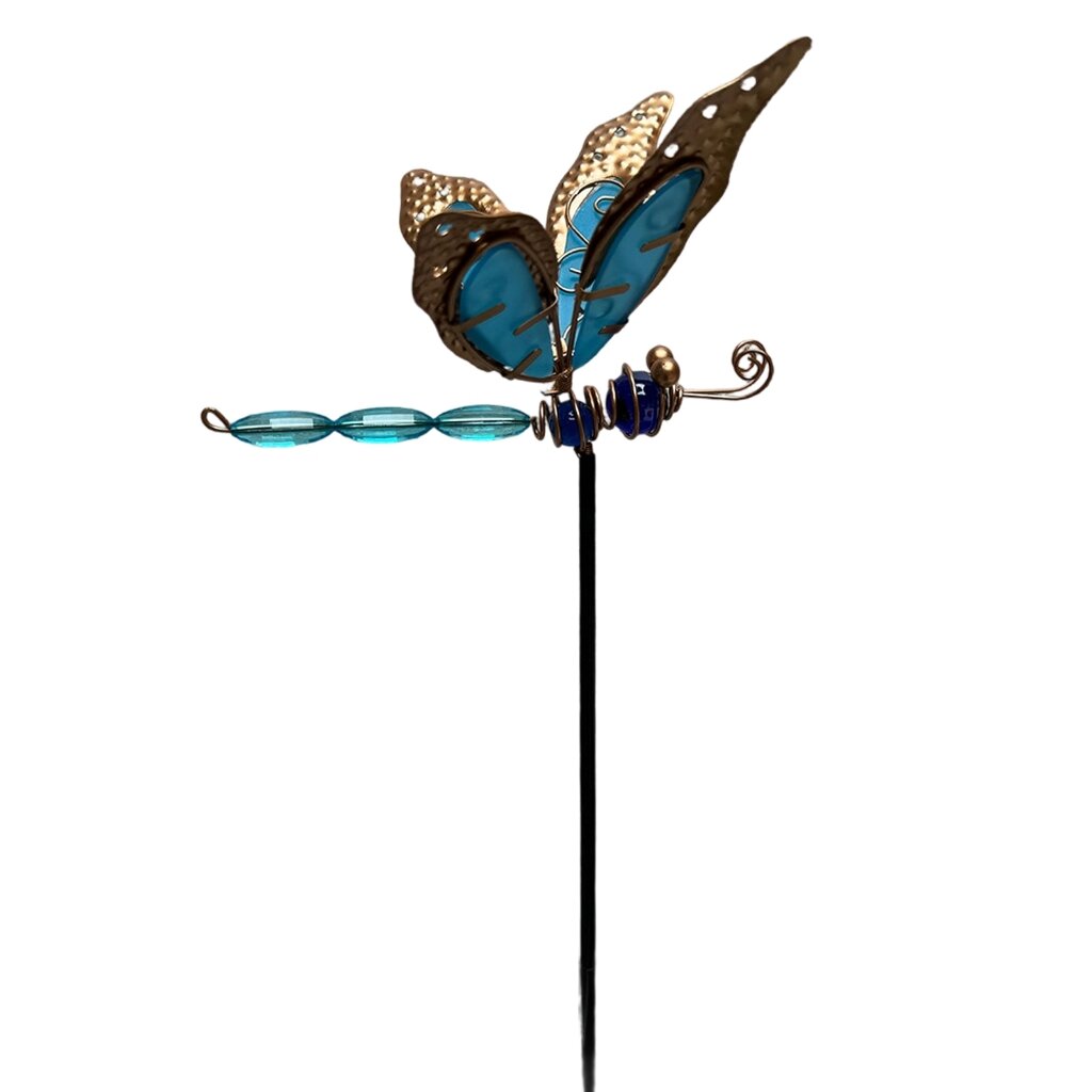 Цветочная композиция для садовых поделок-7002 Цветочная композиция синего цвета