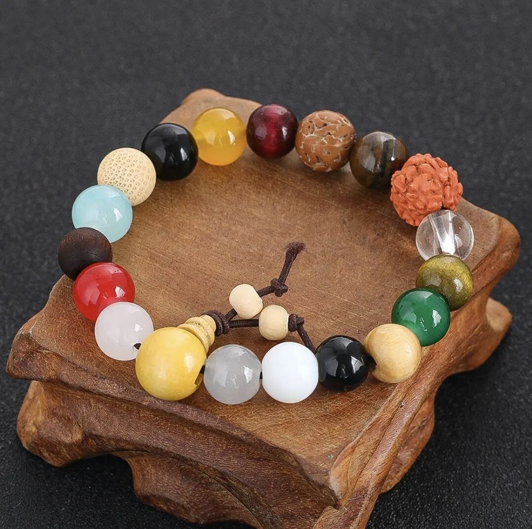 Браслет-нить, рудракша