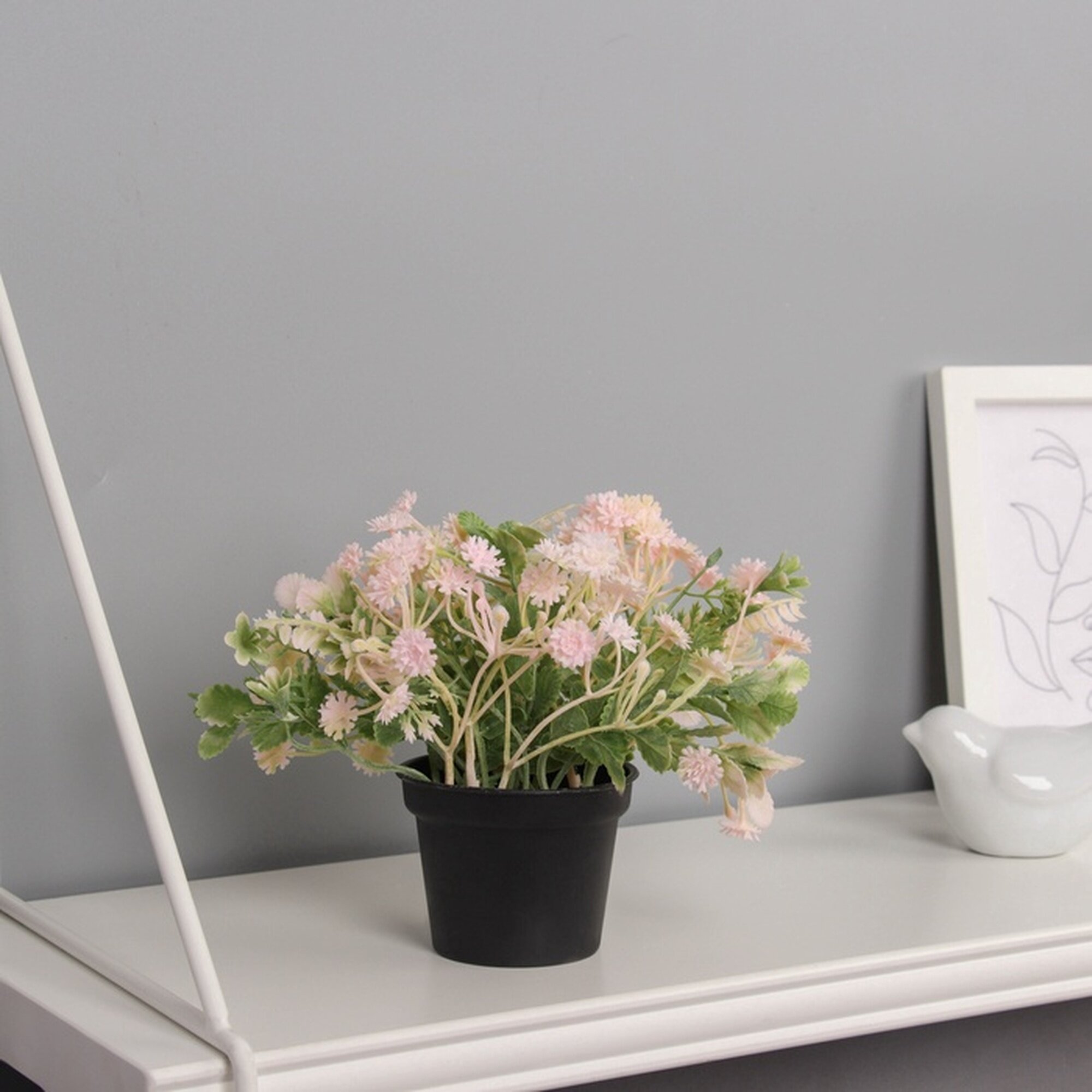 Бонсай Сима-ленд «Блехнум галант», пластиковый, розовый, 14 x 7 см