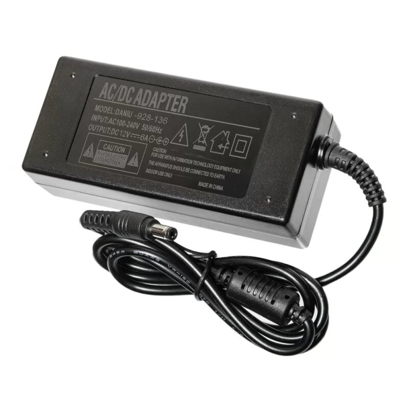 Блок питания для монитора LCD 5.5x2.5мм, 12V, 6A, 72W Delta Electronics