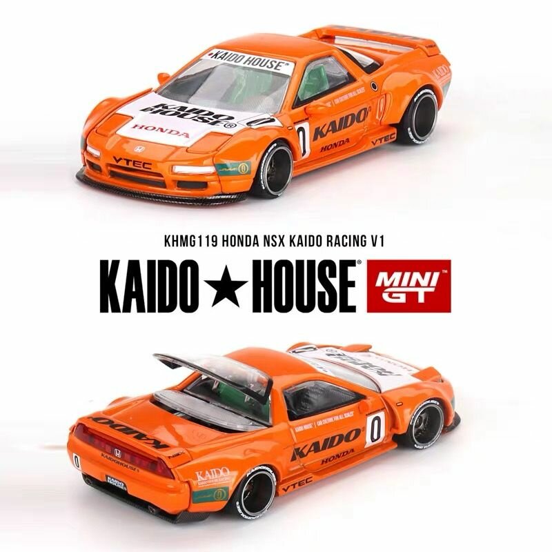 Машинка KAIDO HOUSE Mini Gt 1/64 KHMG119 HONDA NSX KAIDO RACING V1 Die-cast Alloy Car Model Collection Gift