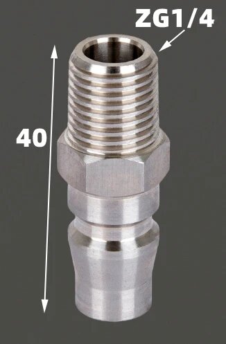 Пневматический быстросъемный штуцер 1/4", 3/8", 12 мм 304 PM20