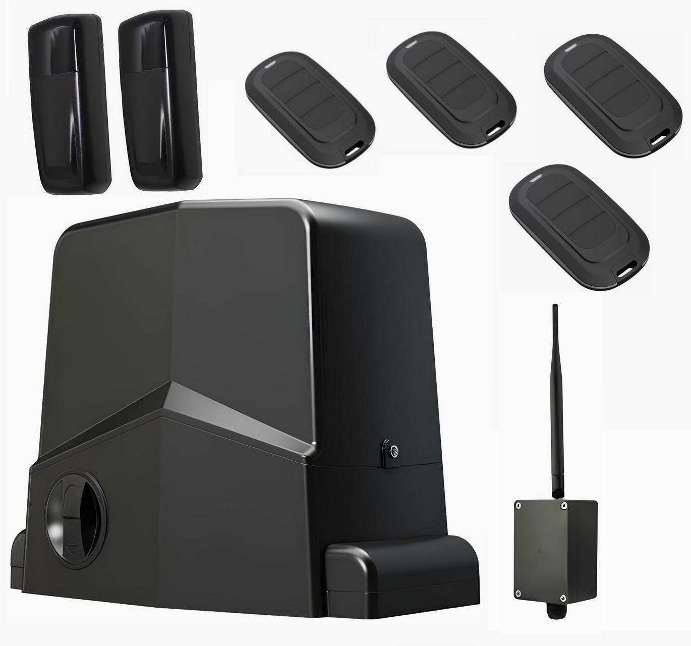 Автоматика для откатных ворот ARW-600MKIT F-BT-T4, комплект: привод, фотоэлементы, 4 пульта, Bluetooth-модуль