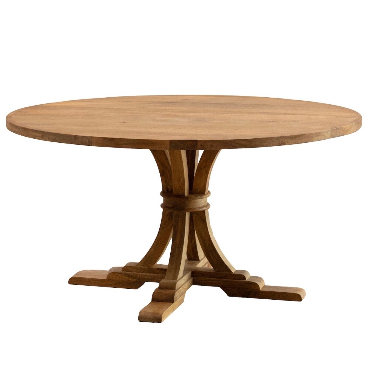 Обеденный стол из массива, аруш 1,5 круглый