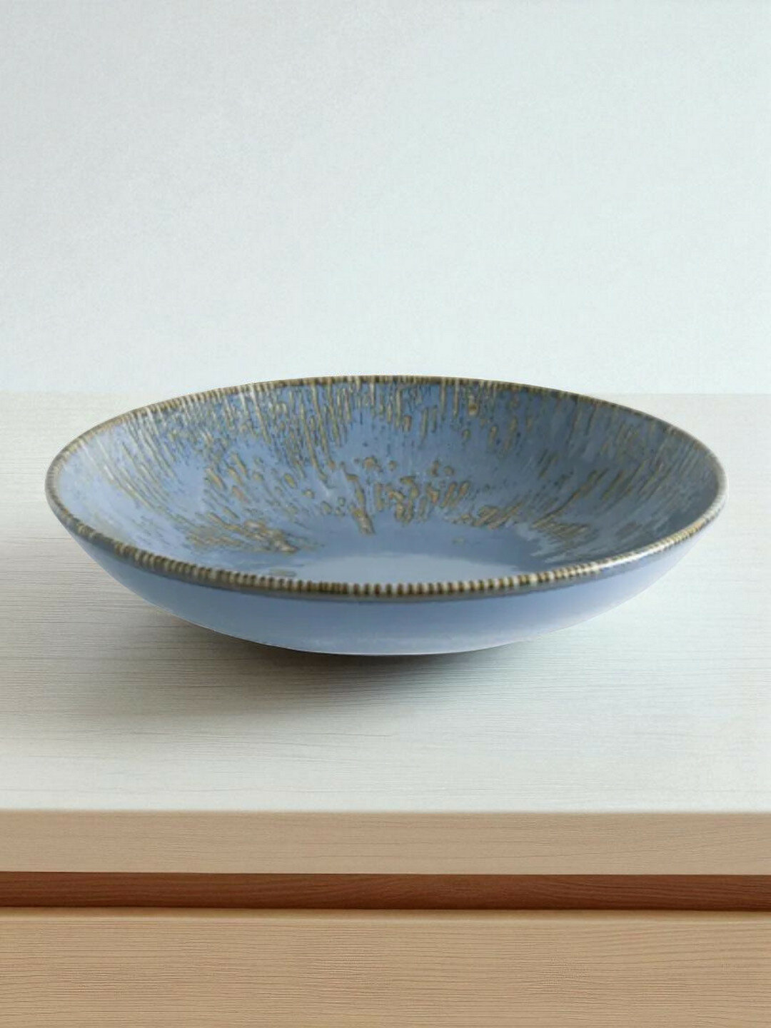 Набор тарелок глубоких 2 штуки Snell, диаметр 23см 1000мл, фарфор, синий, Bonna