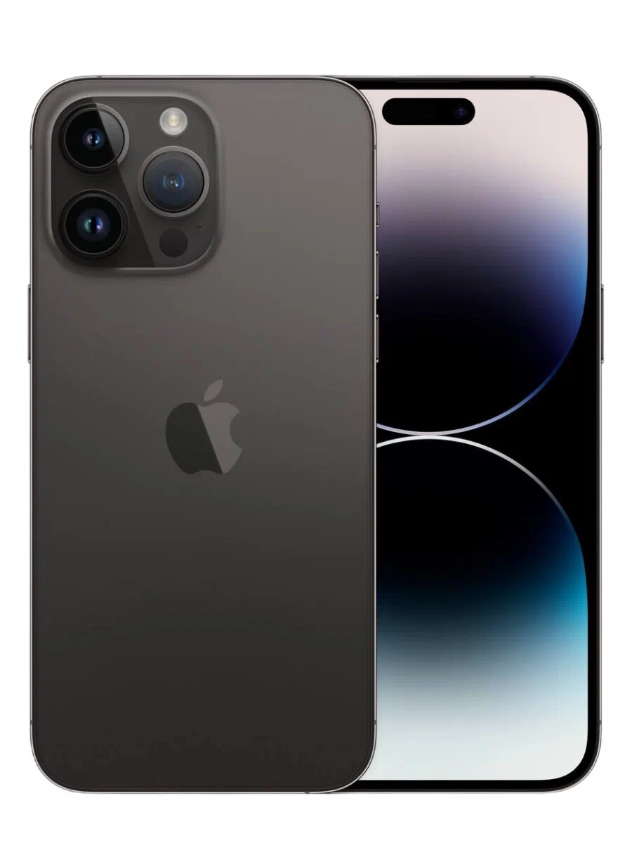 Смартфон Apple iPhone 14 Pro, 128GB, Space Black (Черный), Face ID, NFC, Bluetooth 5.0, LTE
