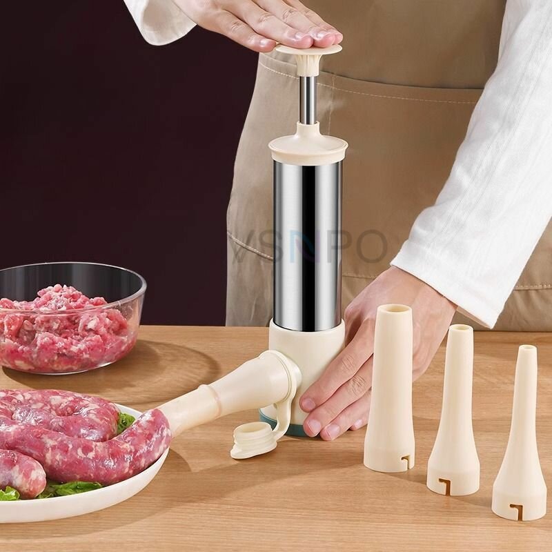 Шприц колбасный. Аппарат для приготовления колбасы. Шприц для мяса