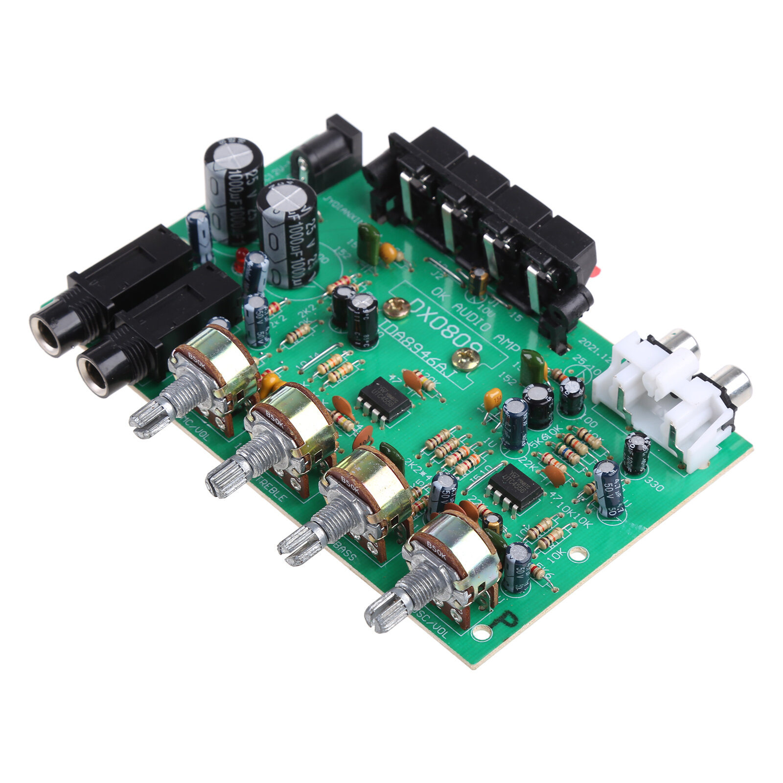 Плата двухканального усилителя мощности TDA8944 DC12V с микрофоном
