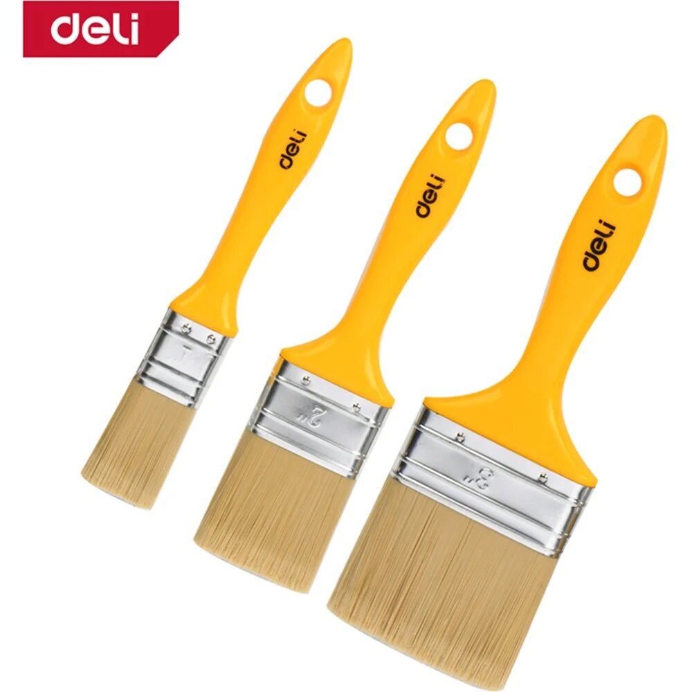 Набор малярных кистей DELI с пластиковой ручкой 3шт DL509157 (ширина ворса 25/50/75 мм) 188081