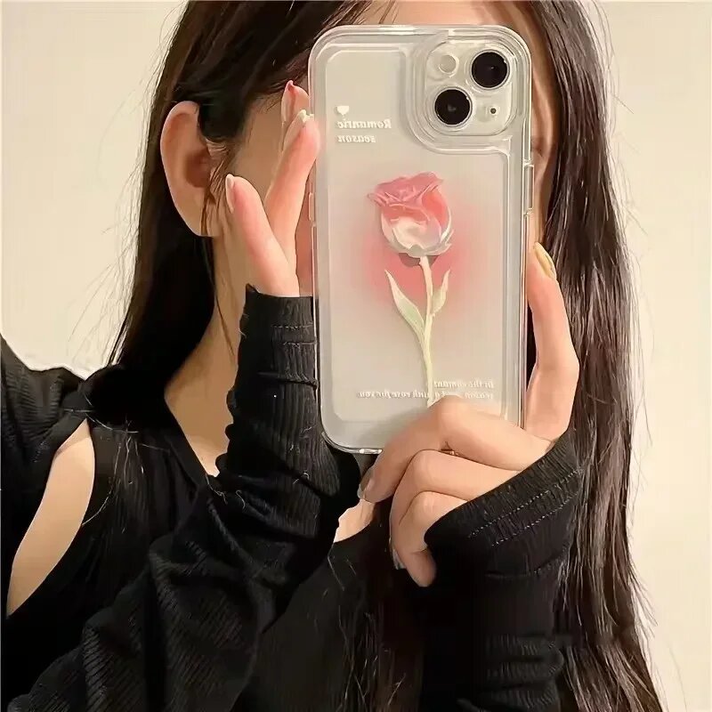 Чехол для iPhone 16 Pro с тюльпаном, Y3-T5509