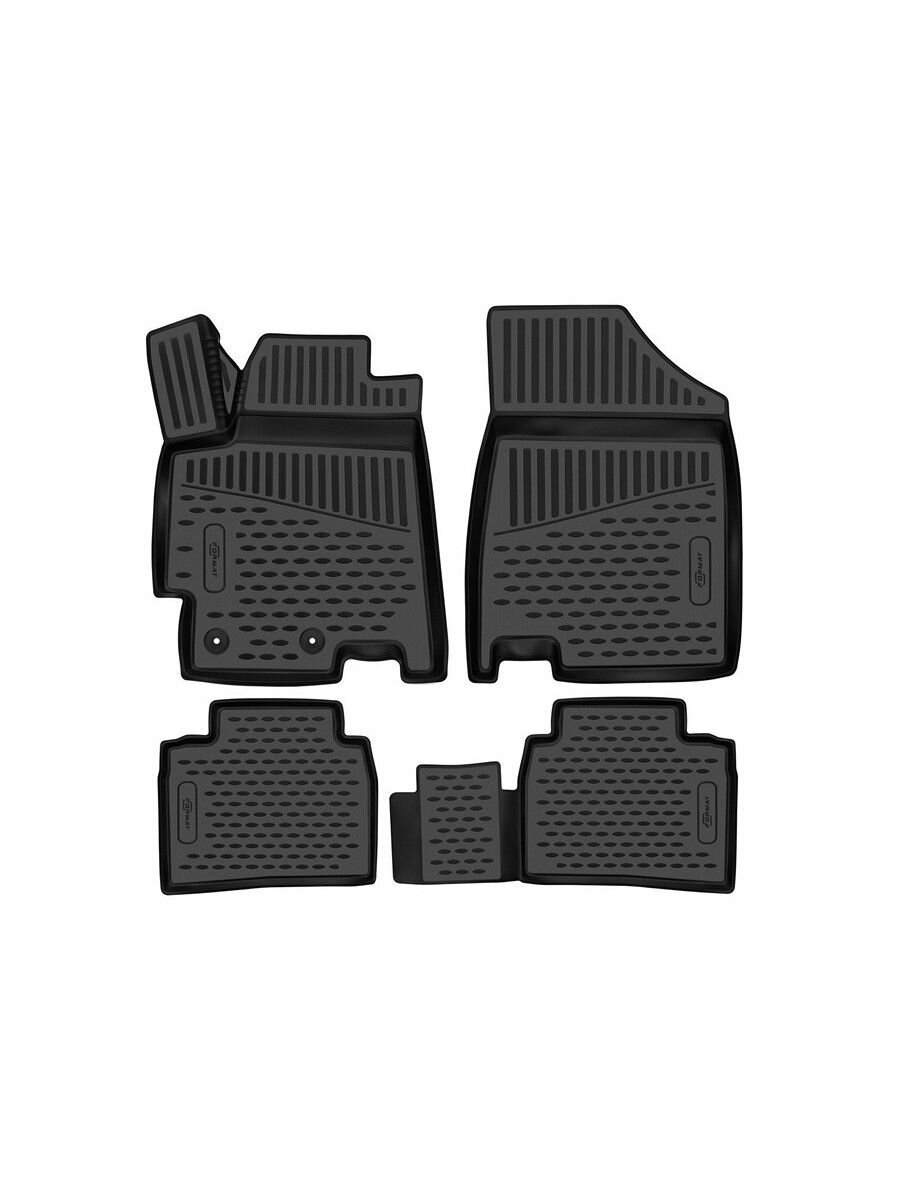 Коврики 3D в салон для JAC J7 (I) 2020-, 4шт. (ПУ, повышенная износостойкость) / Джак Джей 7