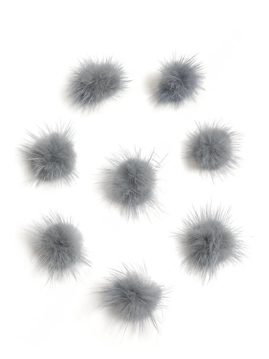 Помпоны меховые 3см натуральные (10шт)