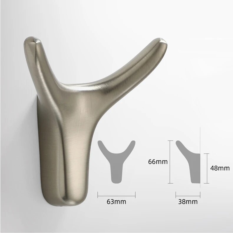 Крючок для одежды алюминиевый Brushed Nickel