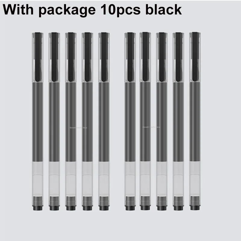 Xiaomi Mijia Супер Прочная Гелевая Ручка 0,5 мм Черная/Красная 10pcs Black With box