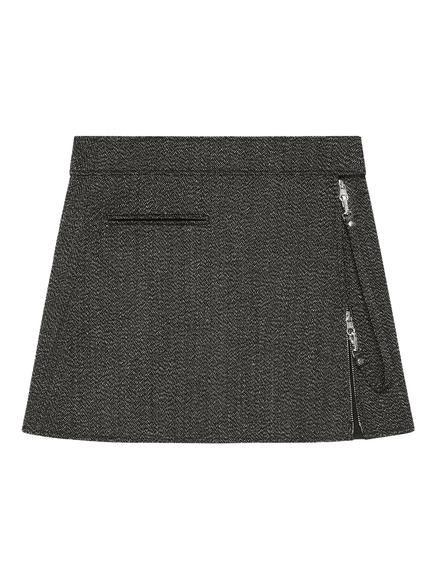 Юбка Твидовая юбка мини на молнии