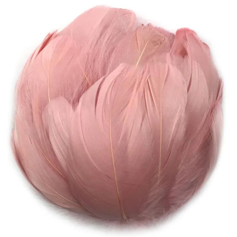 100 шт. розовых гусиных перьев, Leather Pink