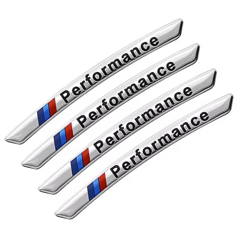 Алюминиевые наклейки-эмблемы на колесные диски для BMW Performance F30 F10 E90 F20 E46 E60 A1-Silver