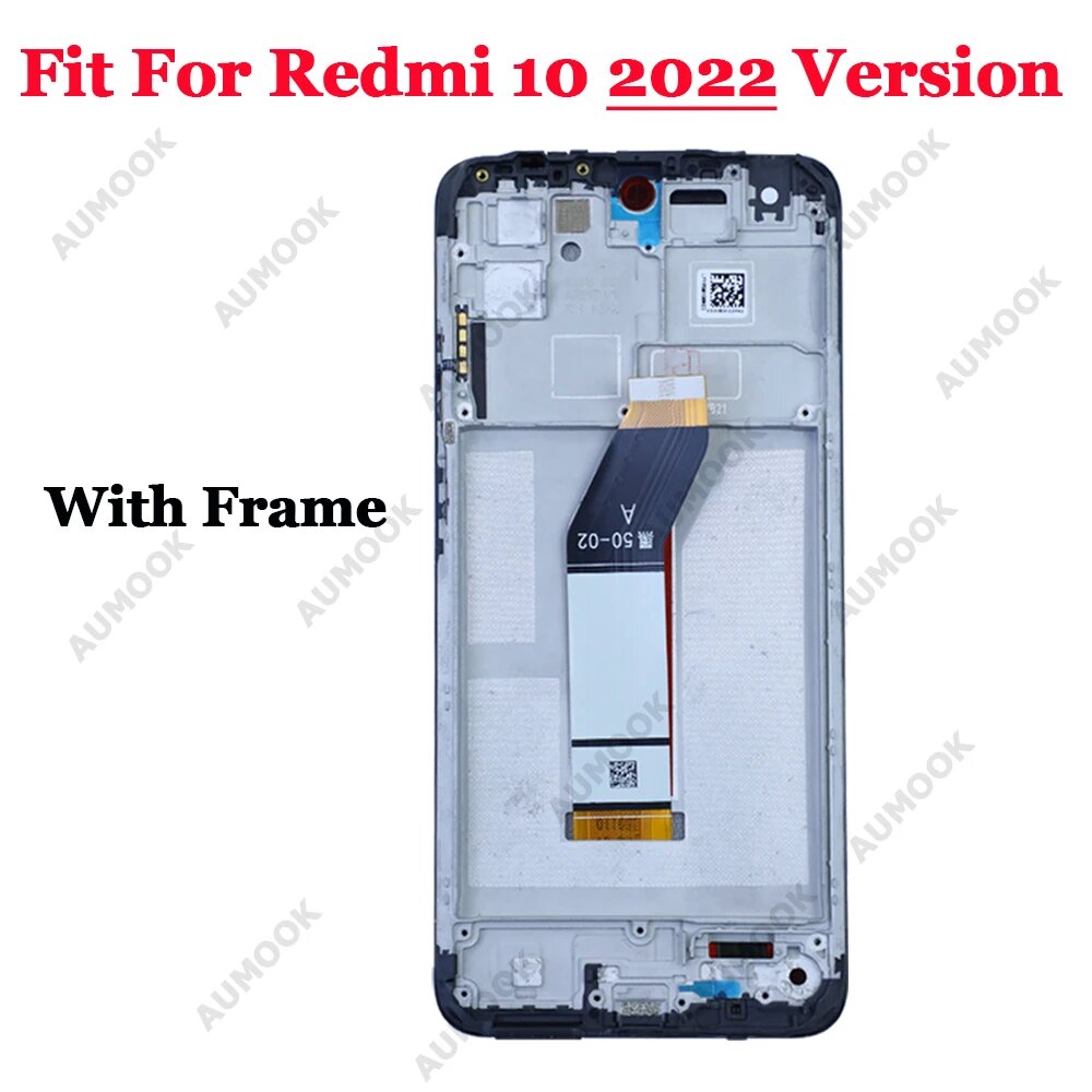 ЖК-дисплей для Xiaomi Redmi 10/10 Prime 2022, дигитайзер сенсорного экрана в сборе 22011119 ТИ для Redmi 10 2022 21121119 СГ 22011119 UY With Frame