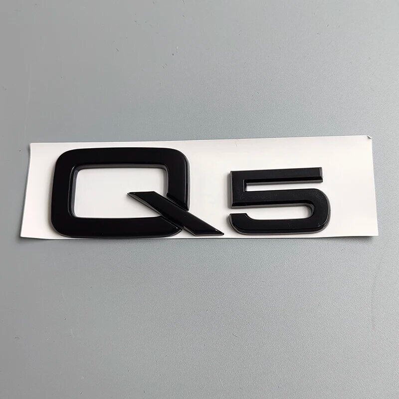 3D ABS глянцевый черный логотип Q2 Q3 Q8 Q7 Q5 эмблема значок клейкая табличка с буквами автомобильная наклейка