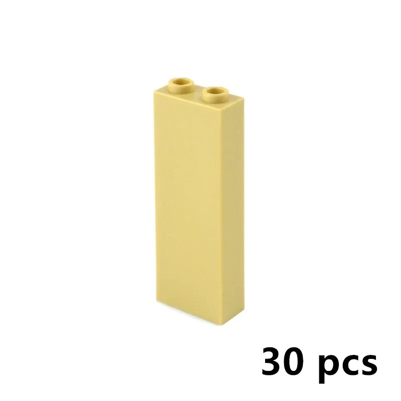 Бежевые строительные блоки 1x2x5, 30шт