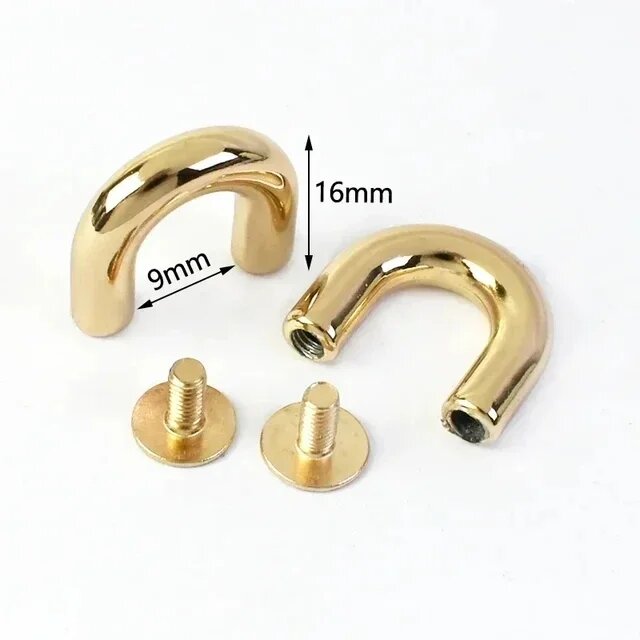 Металлические пряжки Meetee для сумок 10-30 шт. 10Pcs, LightGold-9mm