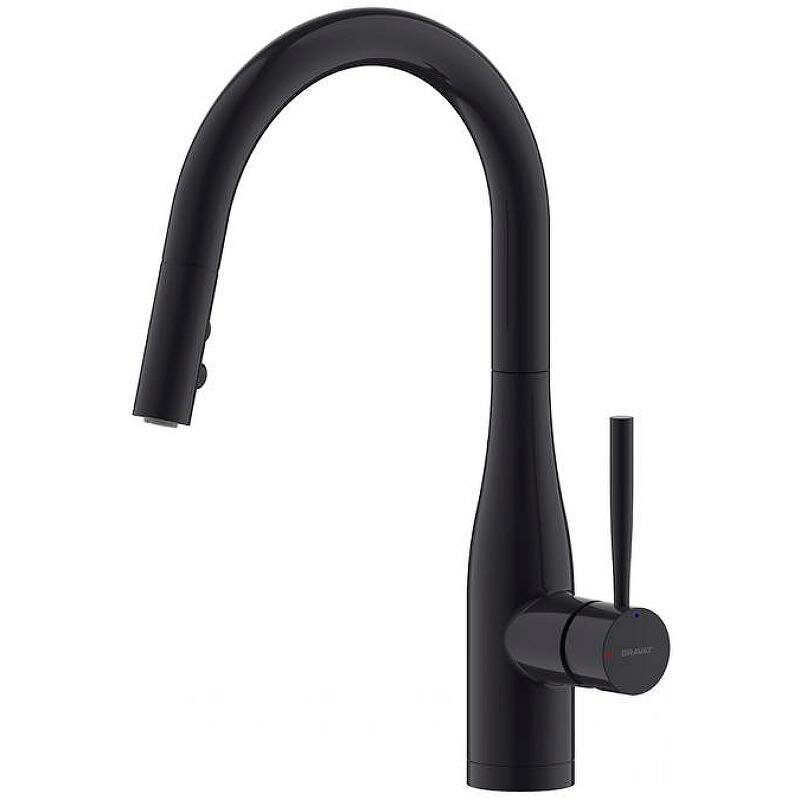 Смеситель для кухни Bravat Miranda F7164208BW-1B-ENG Черный матовый Поворотный 1/2