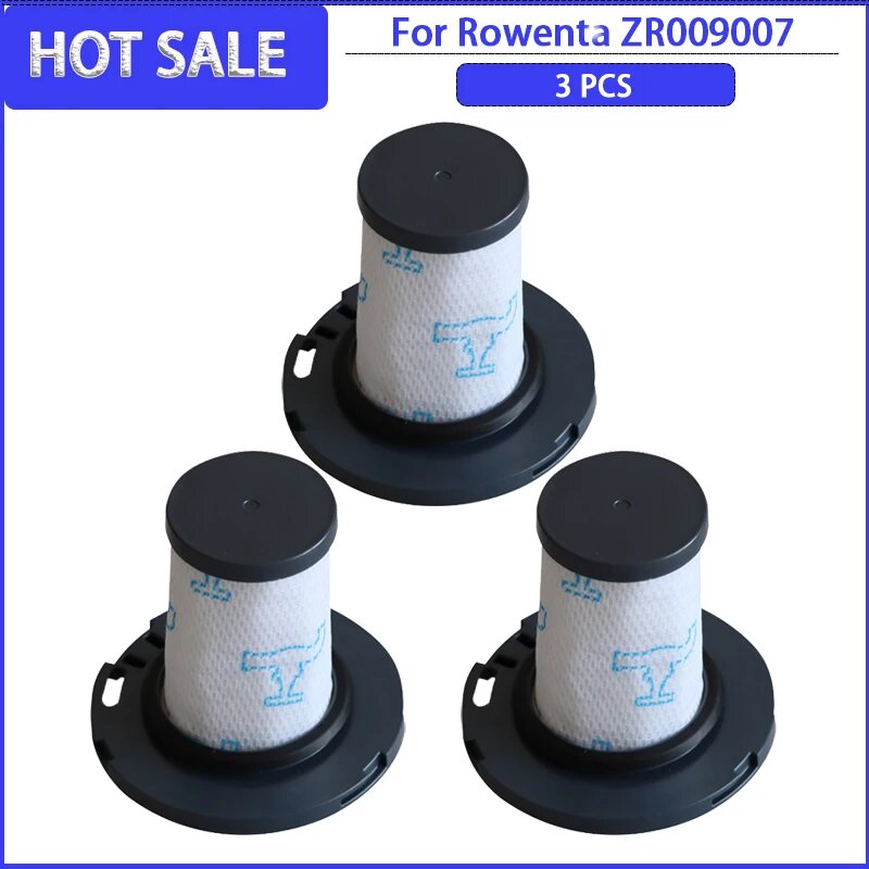 Фильтр для Rowenta ZR009007 и Tefal X-Force Flex 5 шт. Черный, 3 PCS