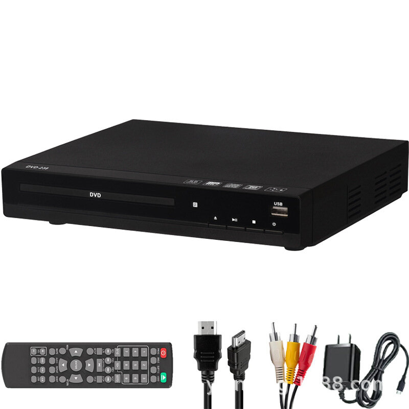 Компактный DVD-плеер с USB：Миниатюрный, для подключения к ТВ, поддерживает DivX/XviD, для домашнего кинотеатра