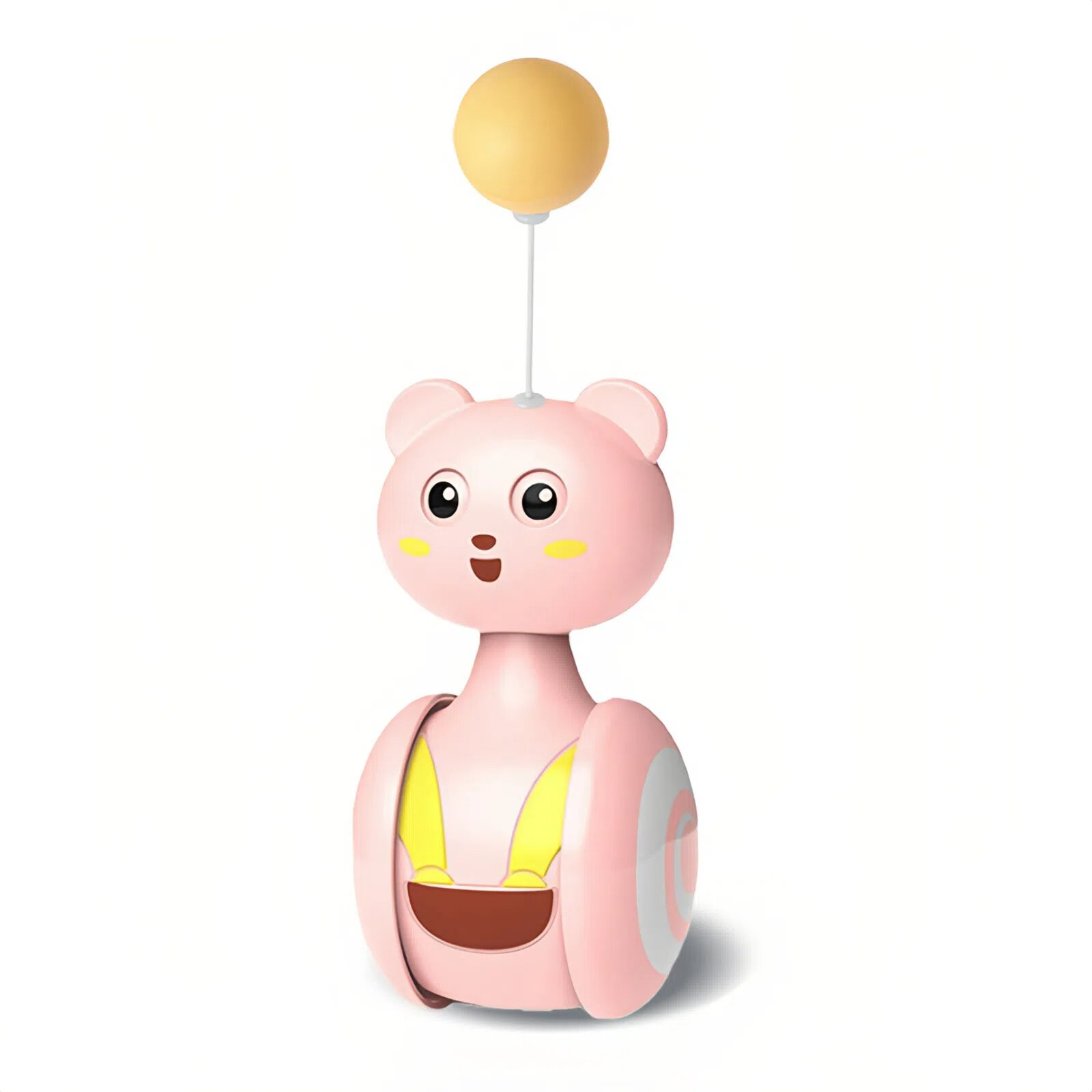 Кошачья игрушка-неваляшка, качающийся дизайн, перья, стимулирует охоту