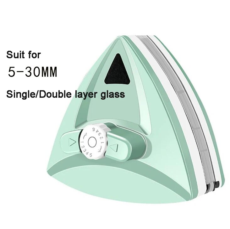 Регулируемый двухсторонний Магнитный бритвенный очиститель для окон, инструмент для очистки стекла, бытовой очиститель окон в форме бритвы, 5-30mm Green