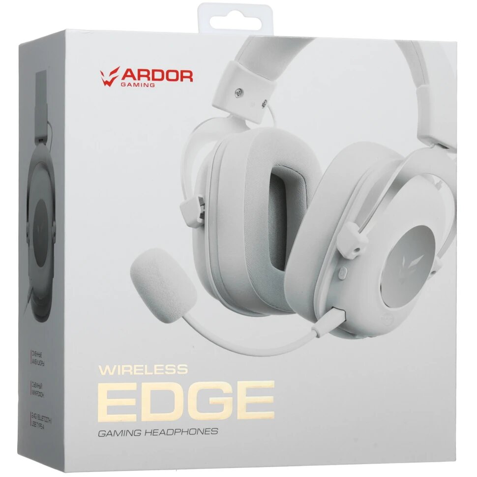 Беспроводные/проводные наушники ARDOR GAMING Edge Wireless,7.1 Virtual, for PS5, Xbox Series X|S, белый