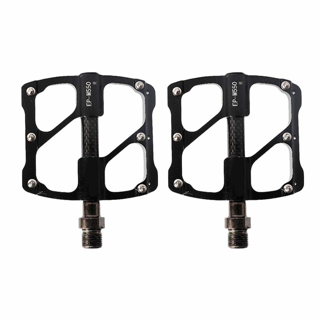 Велосипедные инструменты, Педали для горного шоссейного велосипеда - черные с карбоновой трубкой, 1 пара