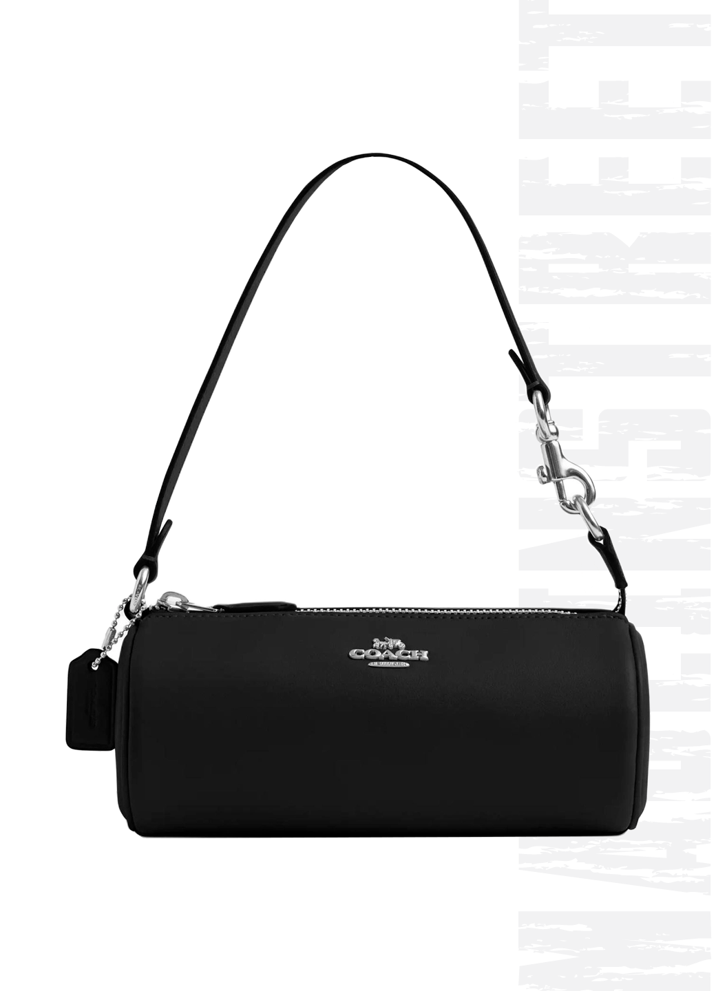 Сумка клатч Silver/Black Nolita Barrel Bag 19.68x8.25 x8.25 (ДxШxВ)